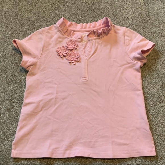 Lilly Pulitzer | Shirts & Tops | Girls Lilly Pulitzer 3d Flower Polo ...